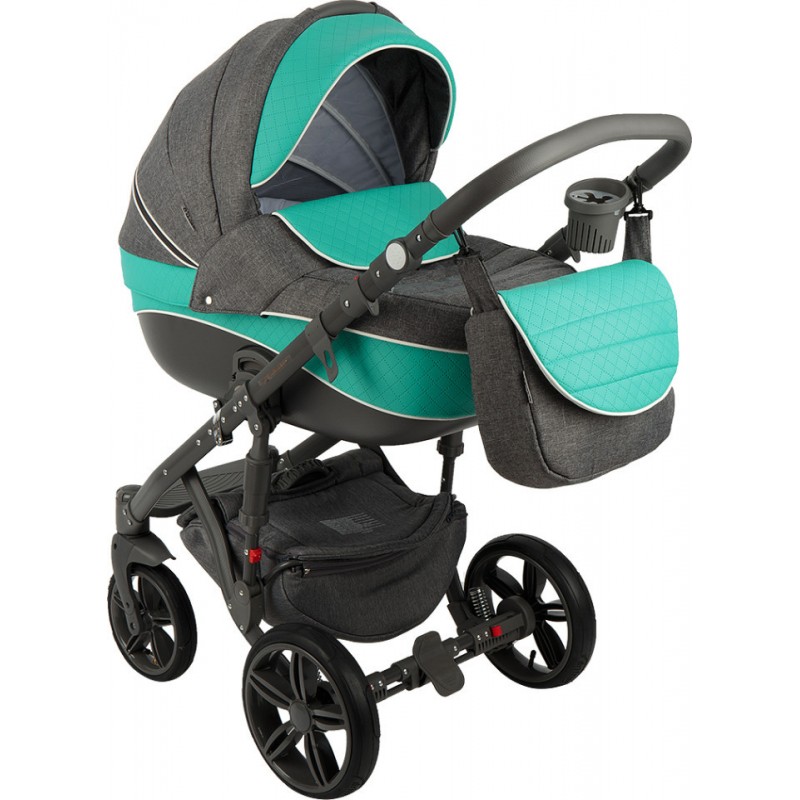 CARUCIOR COPII 3 IN 1 ADAMEX ENCORE GREY TURQUOISE X11