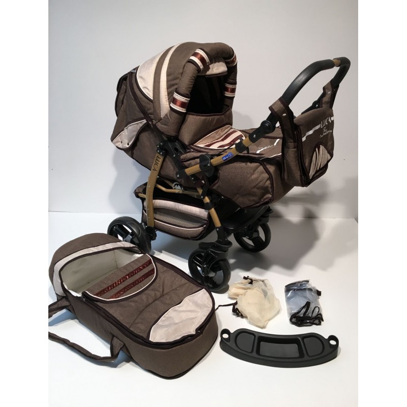 Carucior copii 2 in 1 Luca cu port-bebe Maro